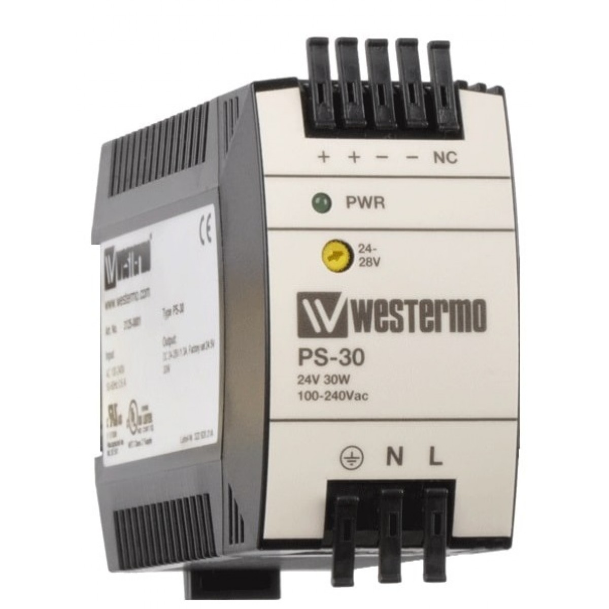 Rockford Communication Solutions | Westermo PS-30 DIN-rail Power Supply ...